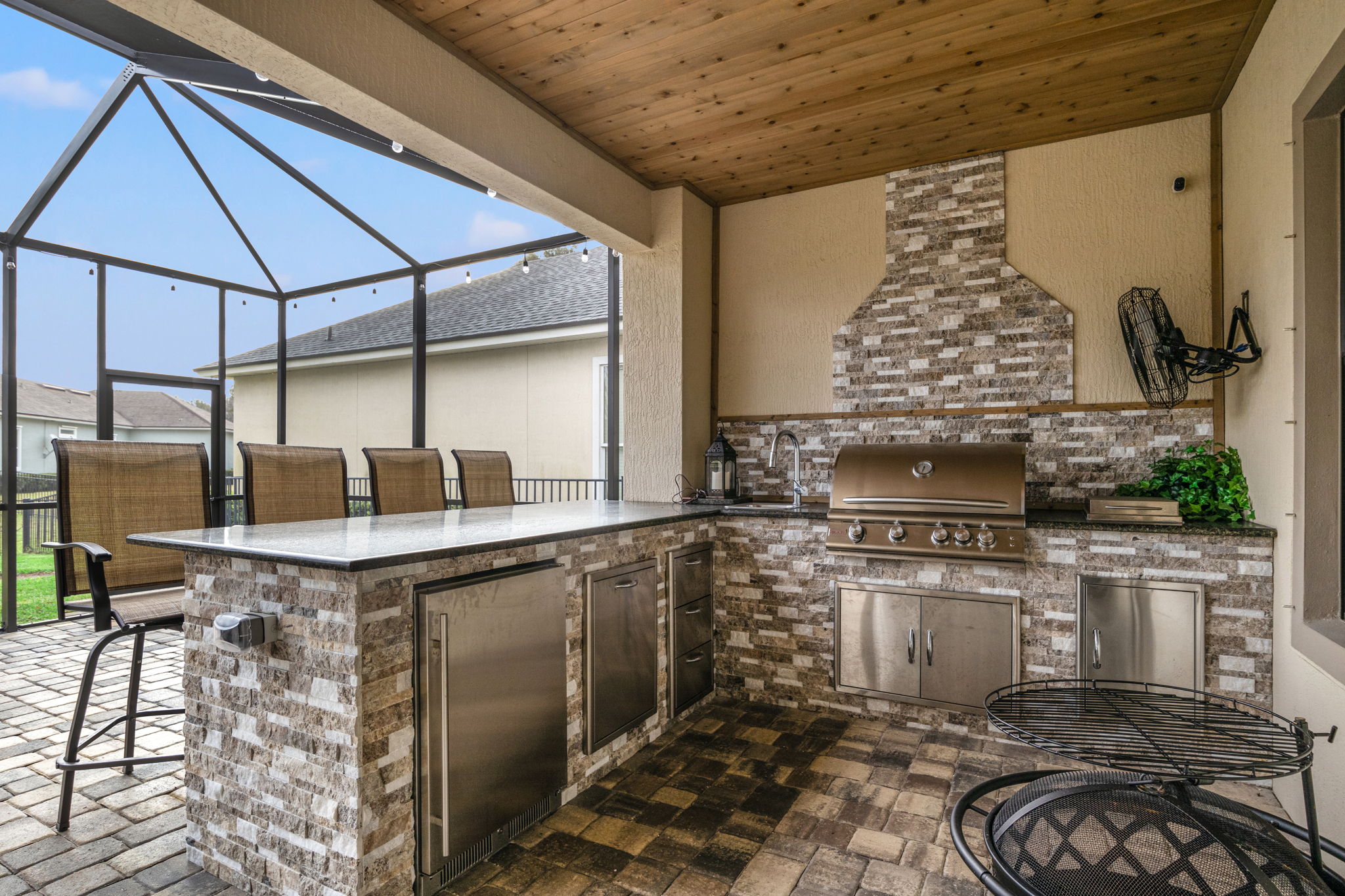 Summer Kitchen and Smart Pergola in Jacksonville | Impact Enclosures